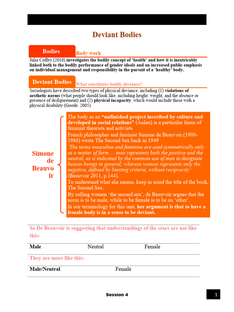 Understanding Bodily Deviance and Stigma | PDF | Social Stigma ...