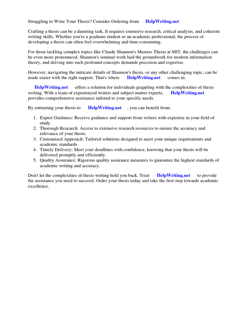 Thesis Writing Help for Students | PDF | Computers