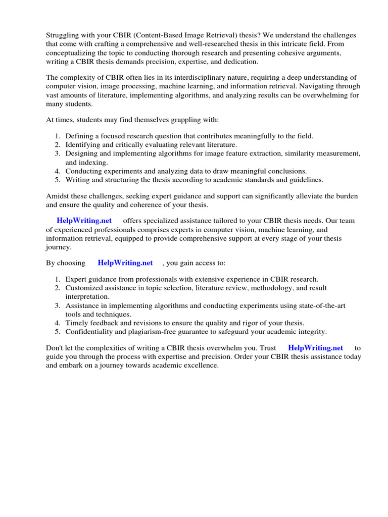 Cbir Thesis | PDF | Cognitive Science | Information Science