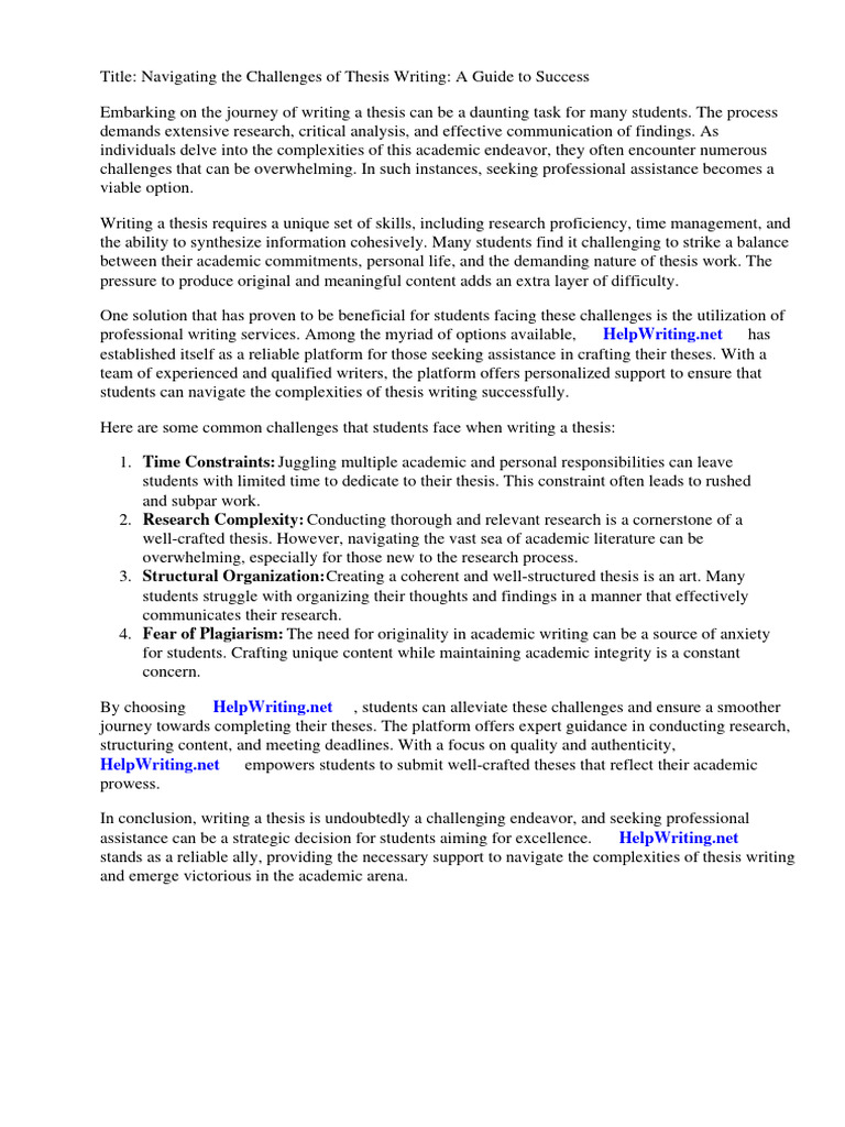 How To Write A Thesis | PDF | Thesis | Essays