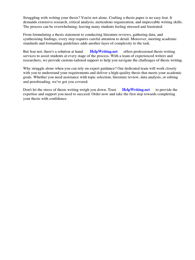 Example Of A Thesis Paper Pdf Pdf Thesis Infection 1933