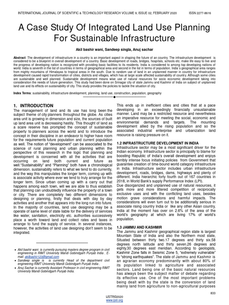Integrated Land Use Planning for Sustainability | PDF | Sustainability ...