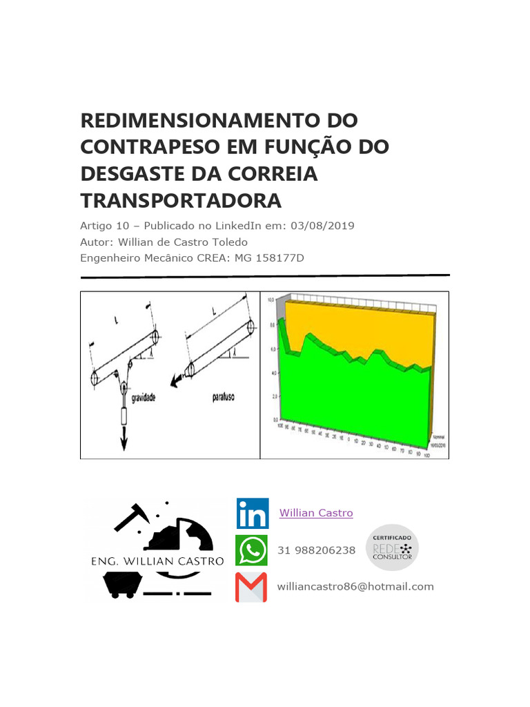 REDIMENSIONAMENTO DO CONTRAPESO X DESGASTE CORREIA 1708269576 | PDF | Vestir-se | Estresse ...