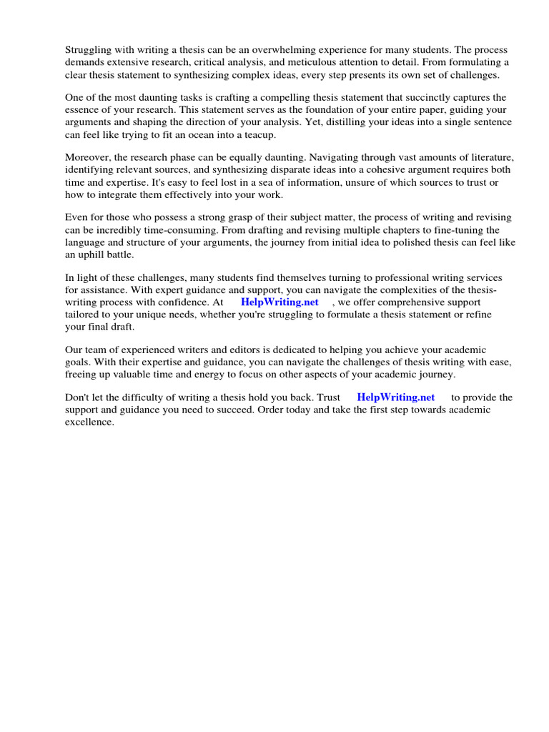 Thesis Writing Challenges and Solutions | PDF | Expert | Thesis