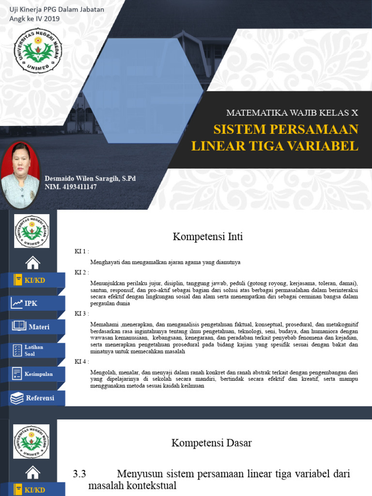 Sistem Persamaan Linear Tiga Variabel | PDF