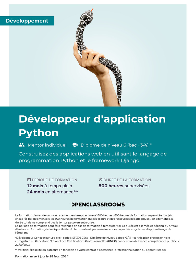 879 Developpeur Dapplication Python FR FR Standard | PDF | Python ...