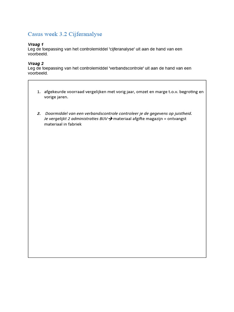 Casus Week 3.2 CA | PDF
