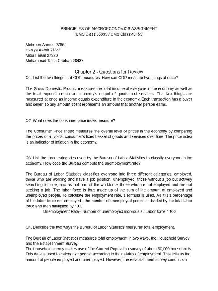 Assignment Mitra, Haniya, Mehreen, Talha | PDF | Cost Of Living | Labour Economics