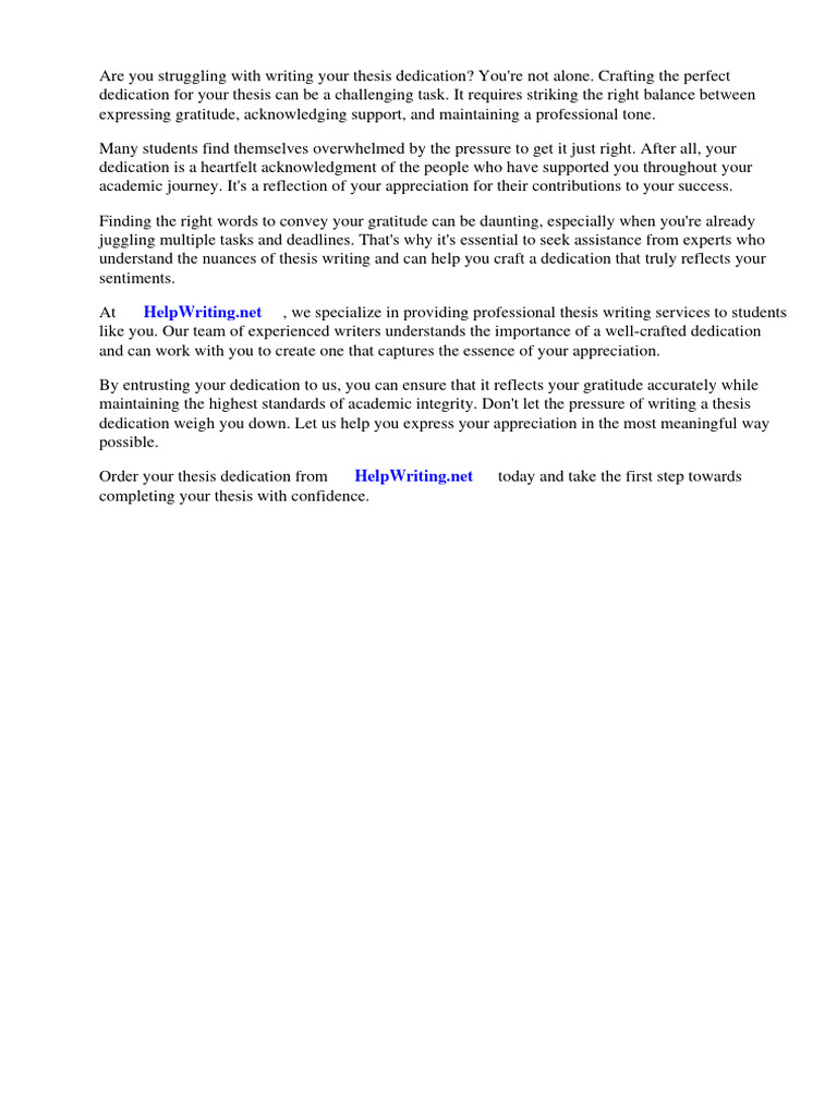 Sample of Dedication in Thesis Writing | PDF | Thesis | Essays