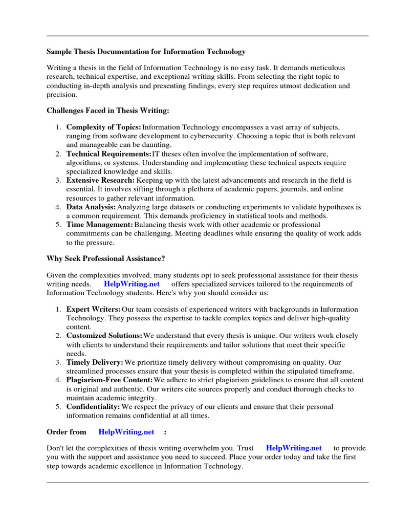 Sample Thesis Documentation Information Technology | PDF | Thesis ... Sample Thesis Documentation Information Technology | PDF | Thesis ...