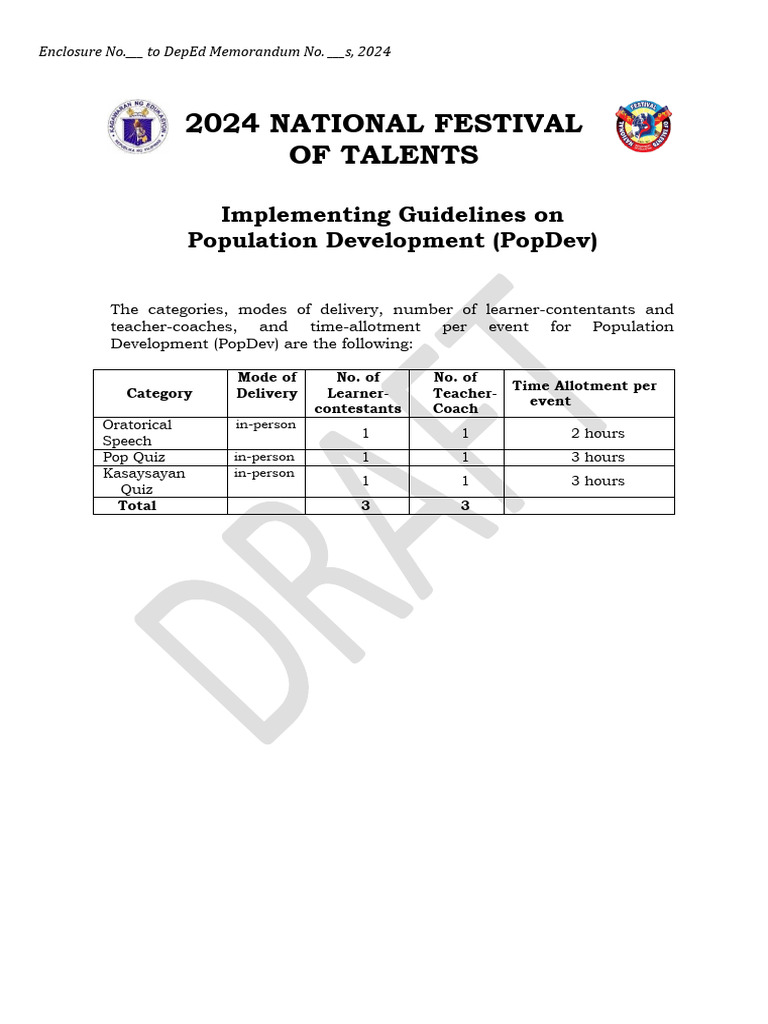 V2 Revised NFOT PopDev Guidelines | PDF | Sex Education | Cognition