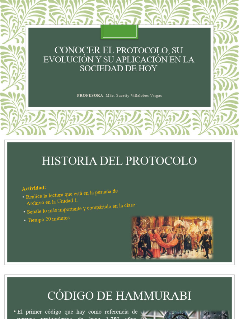 Clase #1-Presentacion Protocolo y Organización de Eventos | PDF