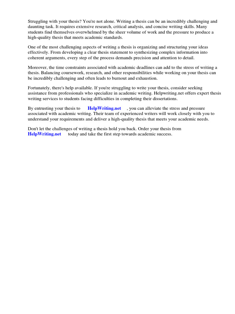 Expert Thesis Writing Help | PDF | Bookbinding | Books