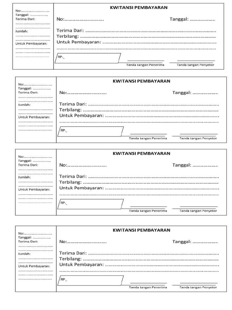Kwitansi Kosong | PDF