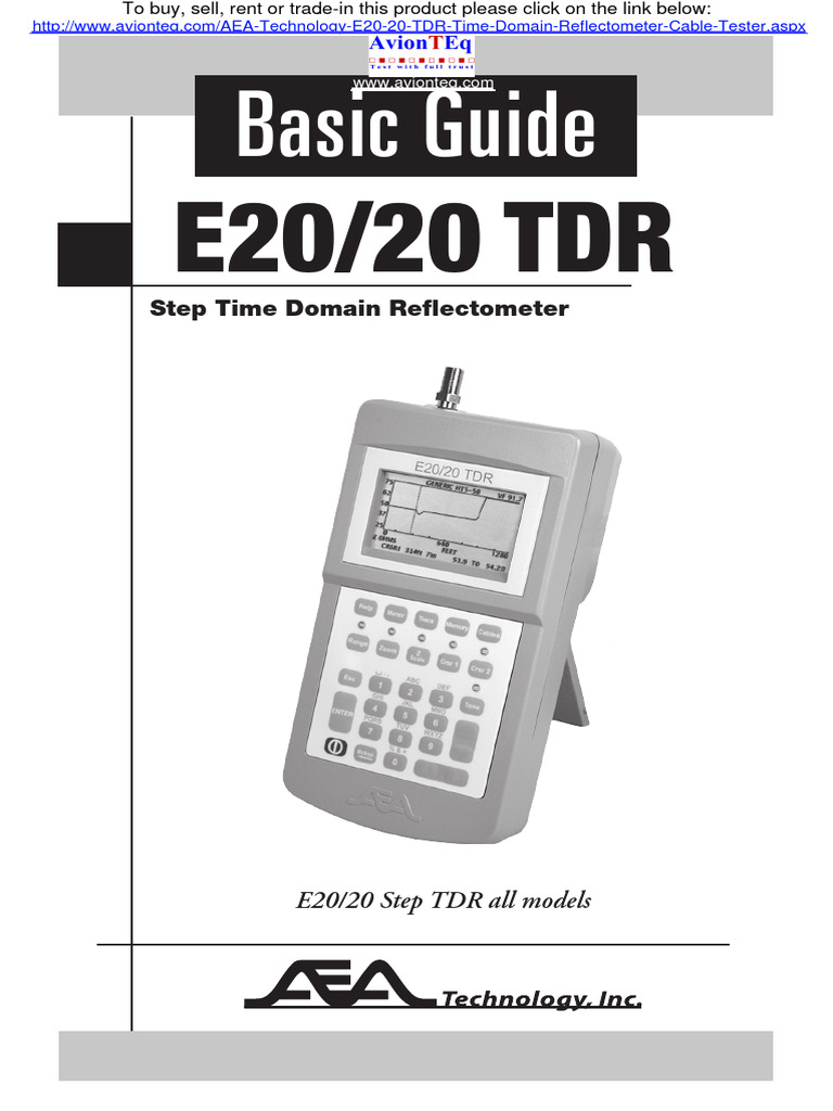 AEA Technology E2020 User Guide | PDF | Rechargeable Battery | Battery ...