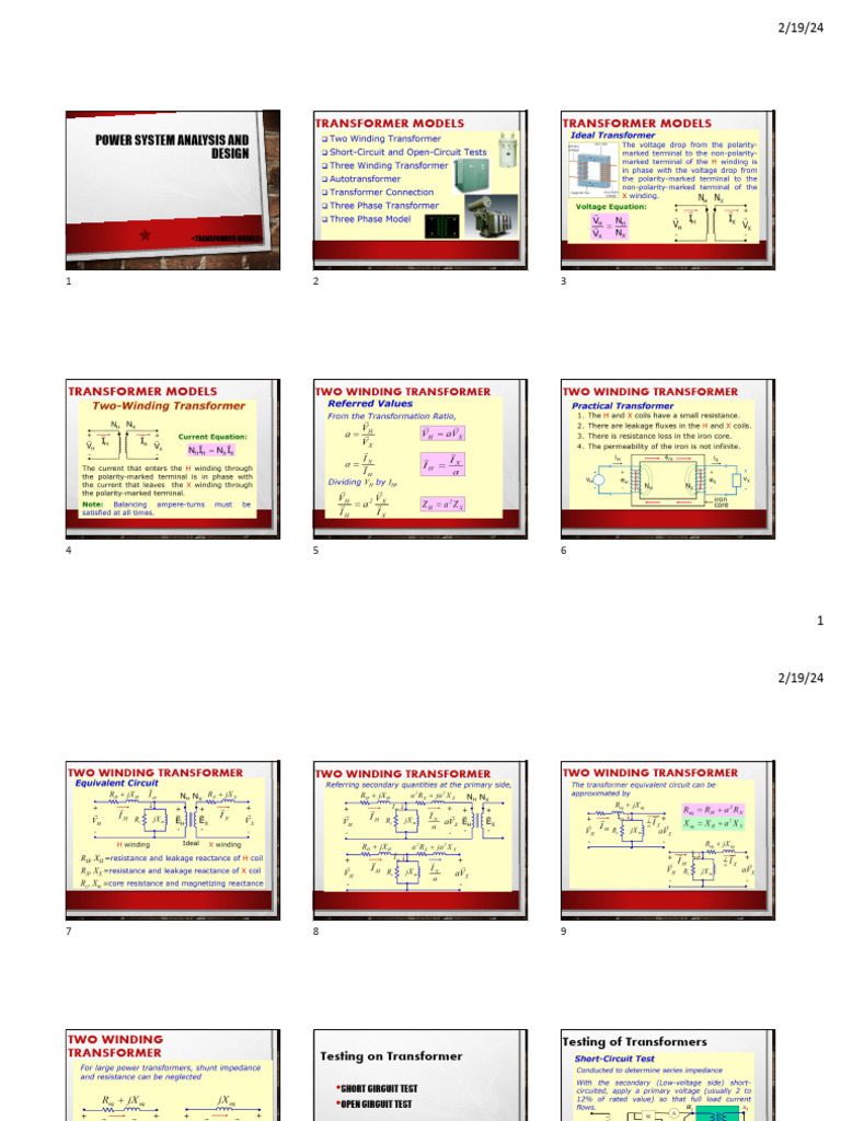 Notes 5 Transformer Modes | PDF | Transformer | Electrical Components