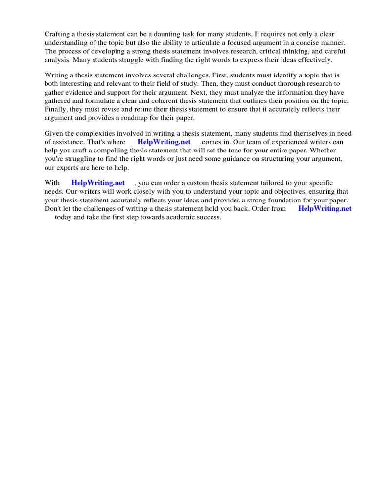 Lesson Plan How To Write A Thesis Statement | PDF | Essays | Thesis