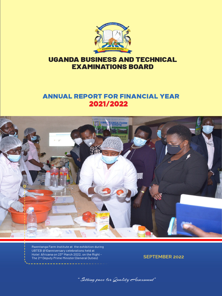 UBTEB Annual Report 2021/22 | PDF | Vocational Education | Audit