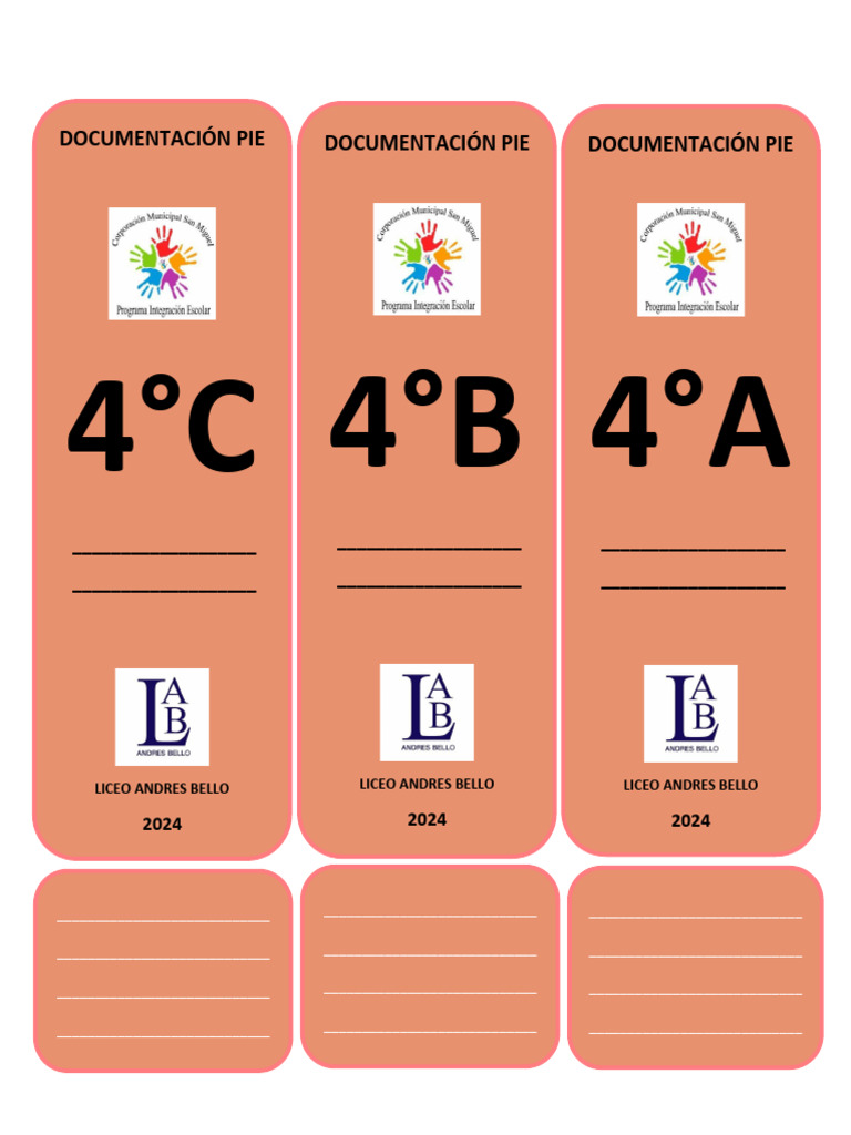 Lomos Carpetas Documentos Pie 2024 | PDF
