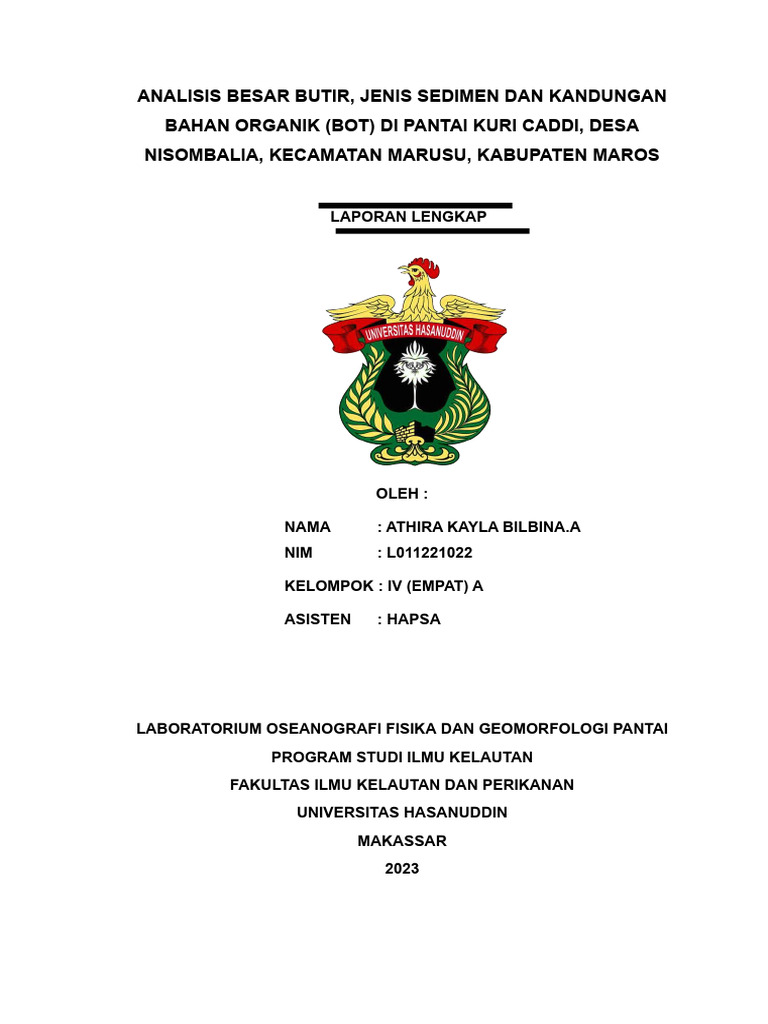Analisis Sedimen Pantai Kuri Caddi | PDF | Kesehatan Holistik | Sains ...