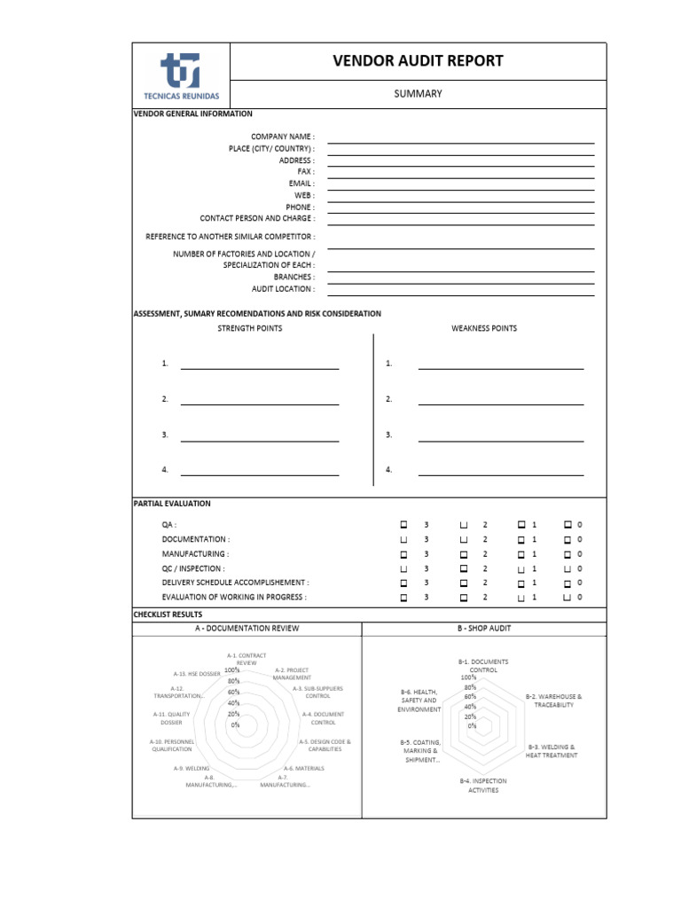 Audit Report Template (example) | PDF | Nondestructive Testing | Welding