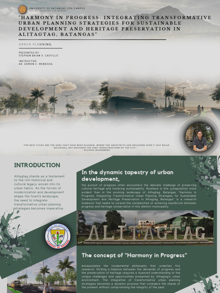 CASTILLO Plate No. 2 - Urban Design For Selected Town in Batangas | PDF ...