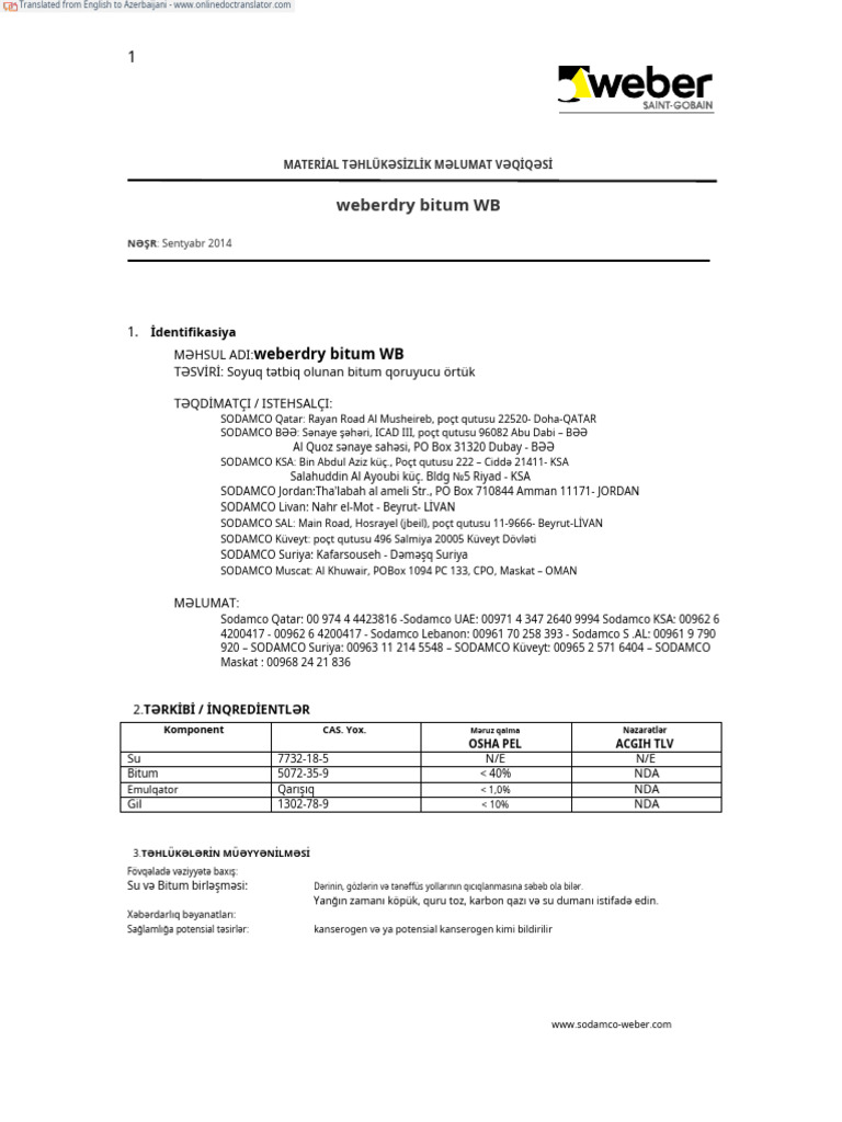 Weberdry Bitum WB | PDF