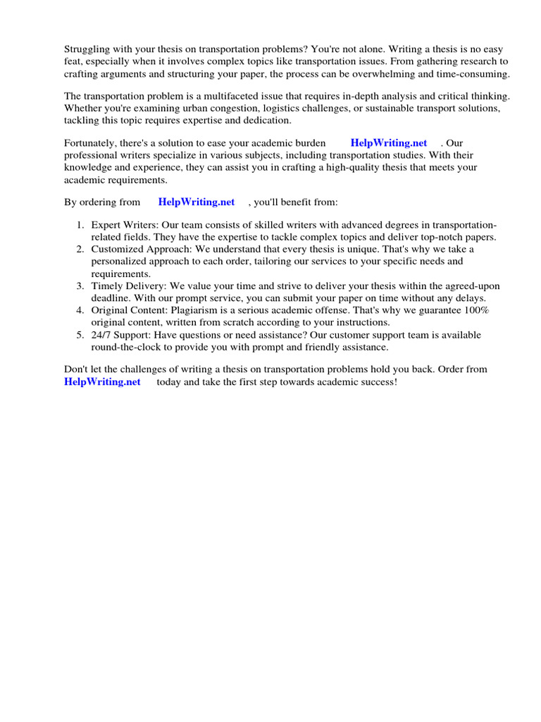 Thesis Transportation Problem | PDF | Linear Programming | Transport