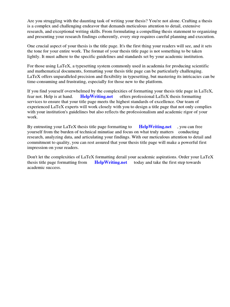 Thesis Title Page Format Latex | PDF | Thesis | Page Layout