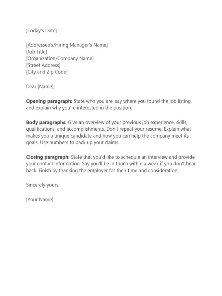 Sample Application Letter | PDF