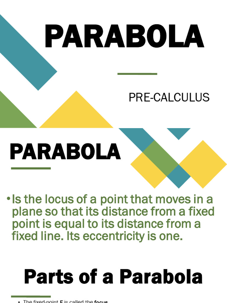 Parabola | PDF | Differential Geometry | Geometric Shapes