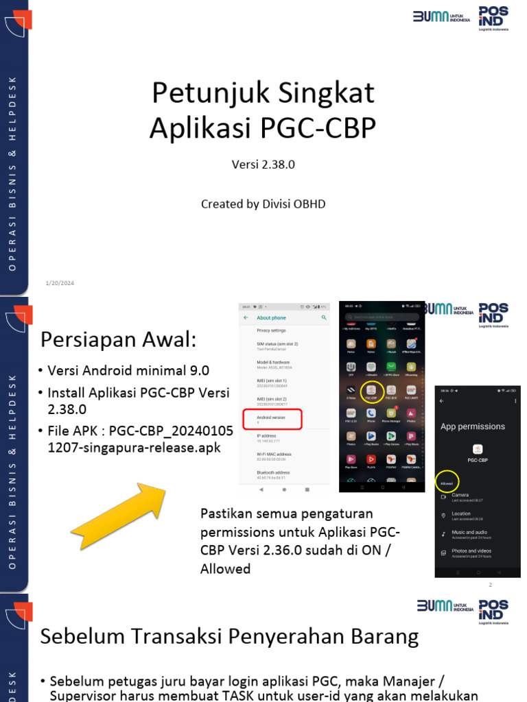 Petunjuk Singkat Aplikasi PGC-CBP | PDF