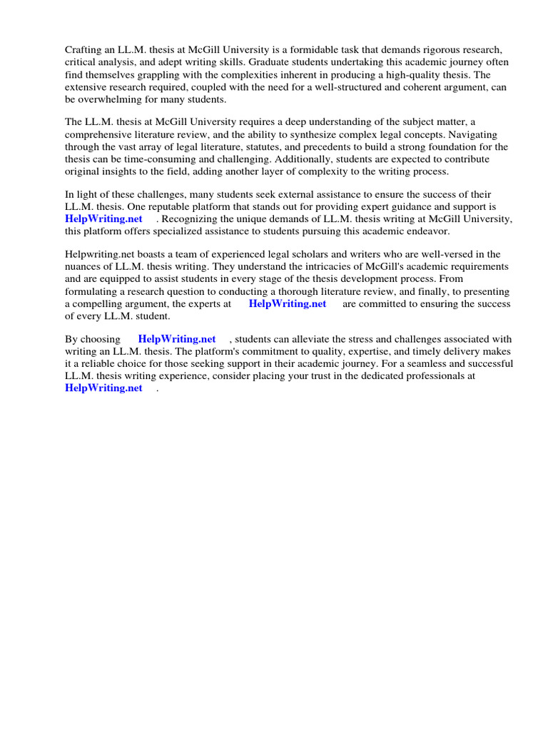 LLM Thesis Mcgill | PDF | Thesis | Expert