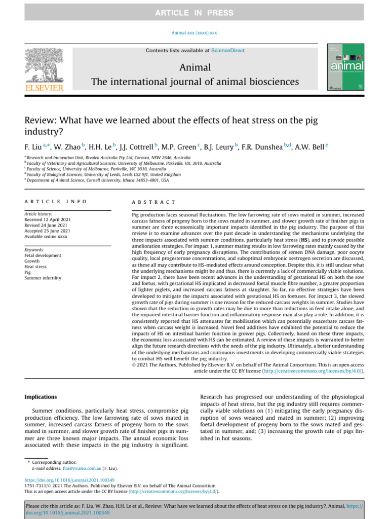 # Liu (2021) Review What Have We Learned About The Effects of Heat ...