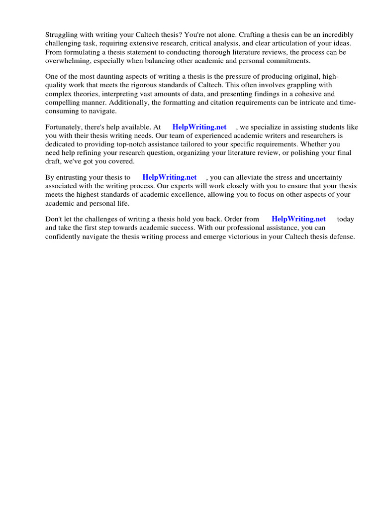 Caltech Thesis Defense | PDF | Learning | Thesis Caltech Thesis Defense | PDF | Learning | Thesis