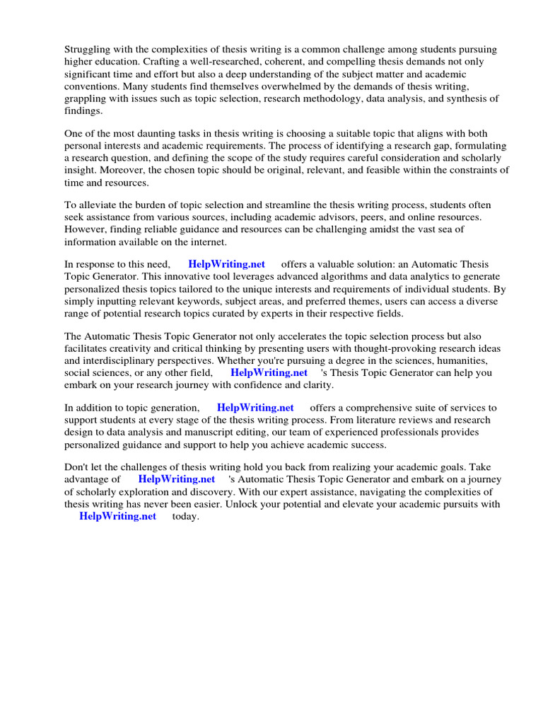 Automatic Thesis Topic Generator | PDF | Thesis | Artificial Intelligence