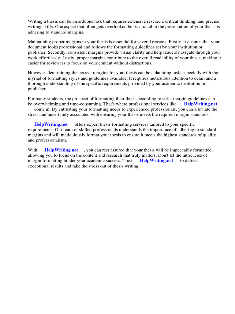 Standard Thesis Margins | Download Free PDF | Thesis | Doctorate