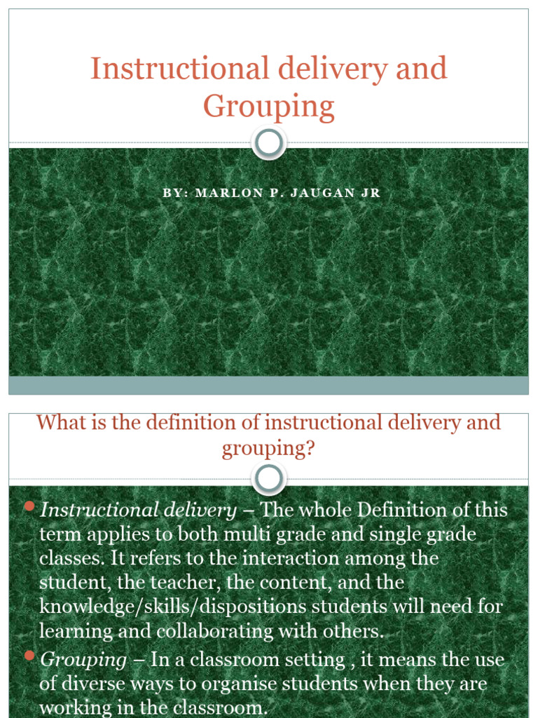 Multi Grade Instructional Delivery and Grouping Jaugan | PDF | Teachers ...
