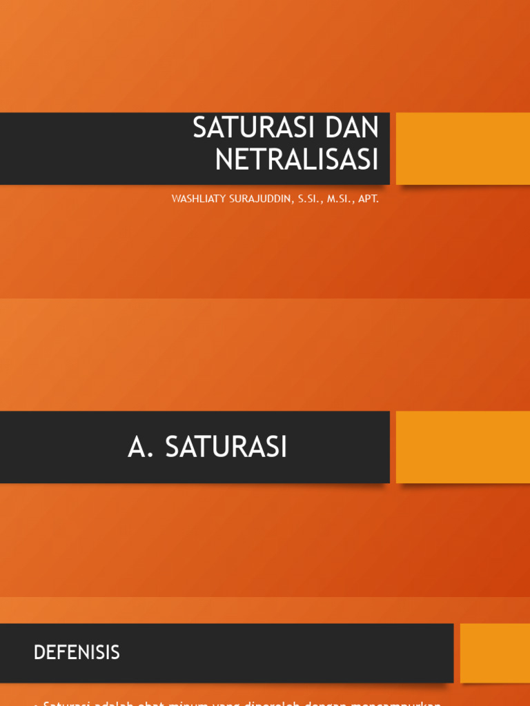 Saturasi Dan Netralisasi | PDF | Memasak, Makanan, & Anggur
