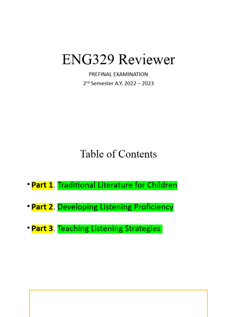 ENG329 Prefinal Reviewer | PDF | Metacognition | Reading Comprehension