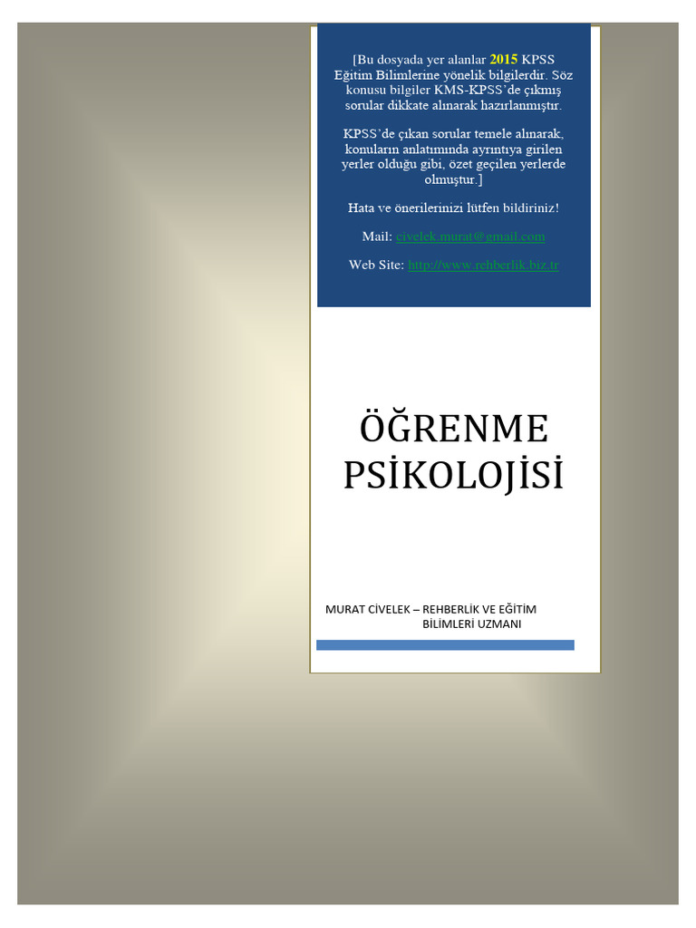 Ogrenme_Psikolojisi | PDF