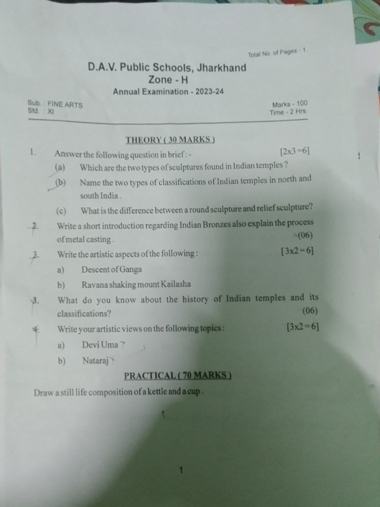 Fine Arts Final Year Paper | PDF