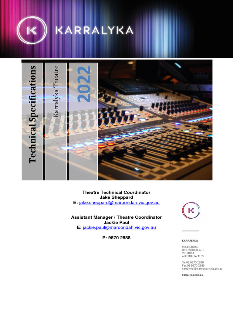 theatre-technical-specifications-2022 | PDF | Microphone | Components