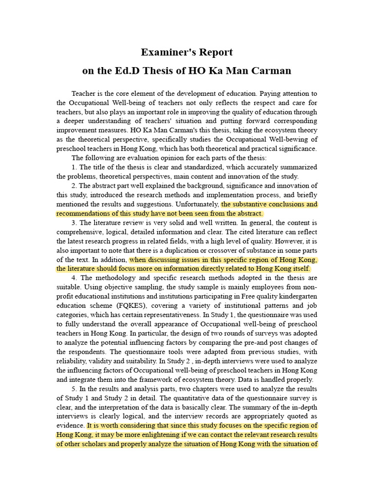 HO Ka Man Carman - Report I (English Version) | PDF | Theory | Survey ...