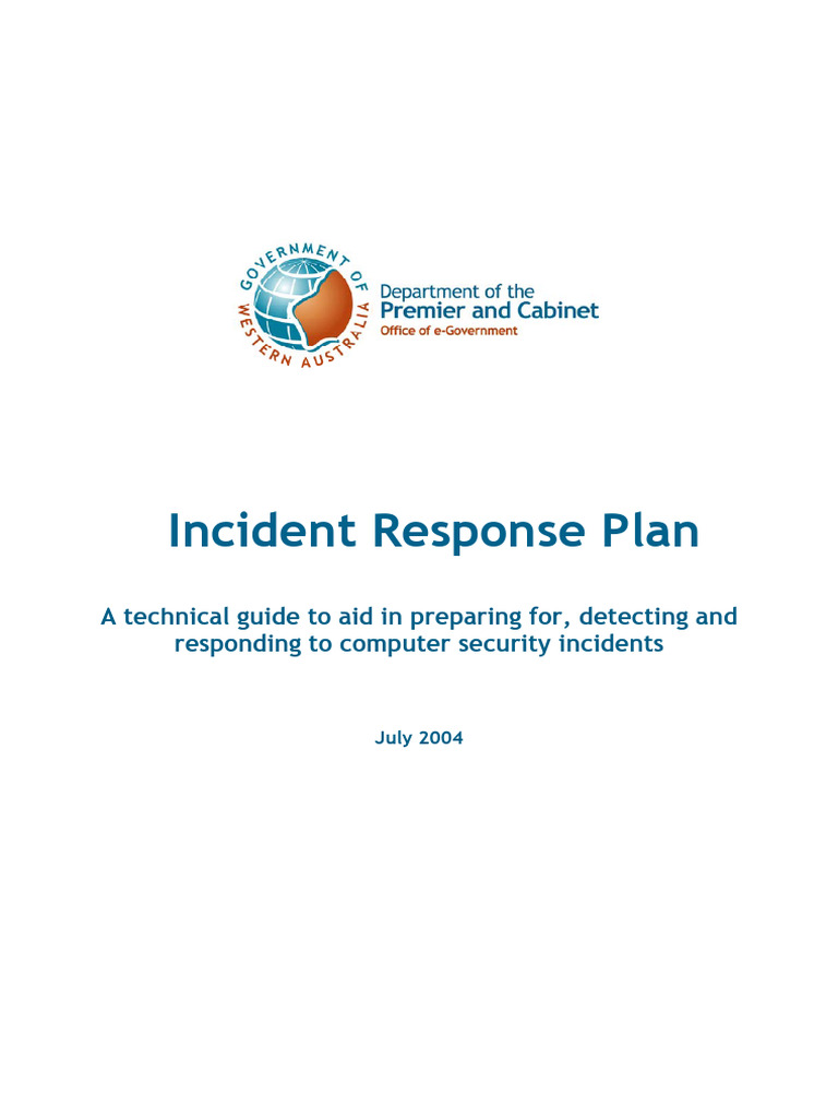incident_response_plan | PDF | Computer Security | Security