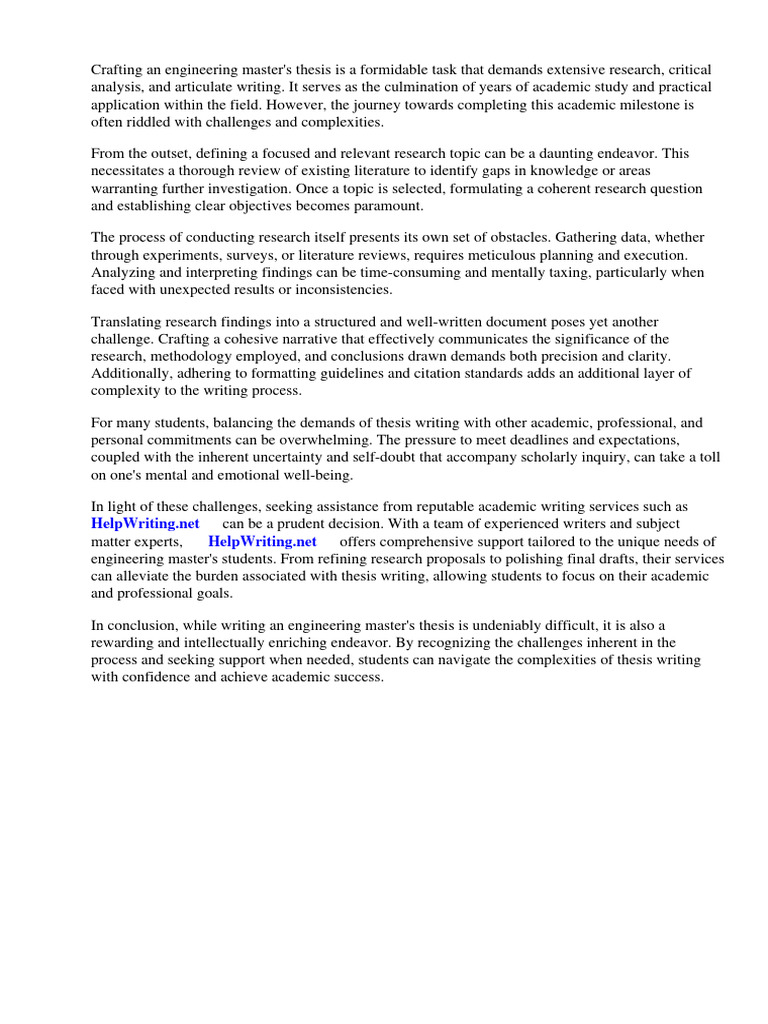 Engineering Masters Thesis Length | PDF | Thesis | Academic Degree