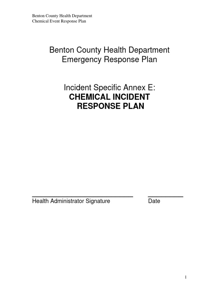 Incident SP Annx Echemical Incident | PDF | Emergency Management | Emergency