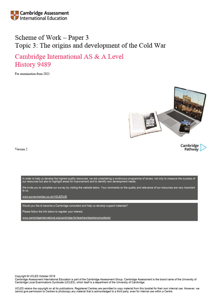 9489 Scheme of Work Paper 3 - Topic 3 (For Examination From 2021) | PDF ...