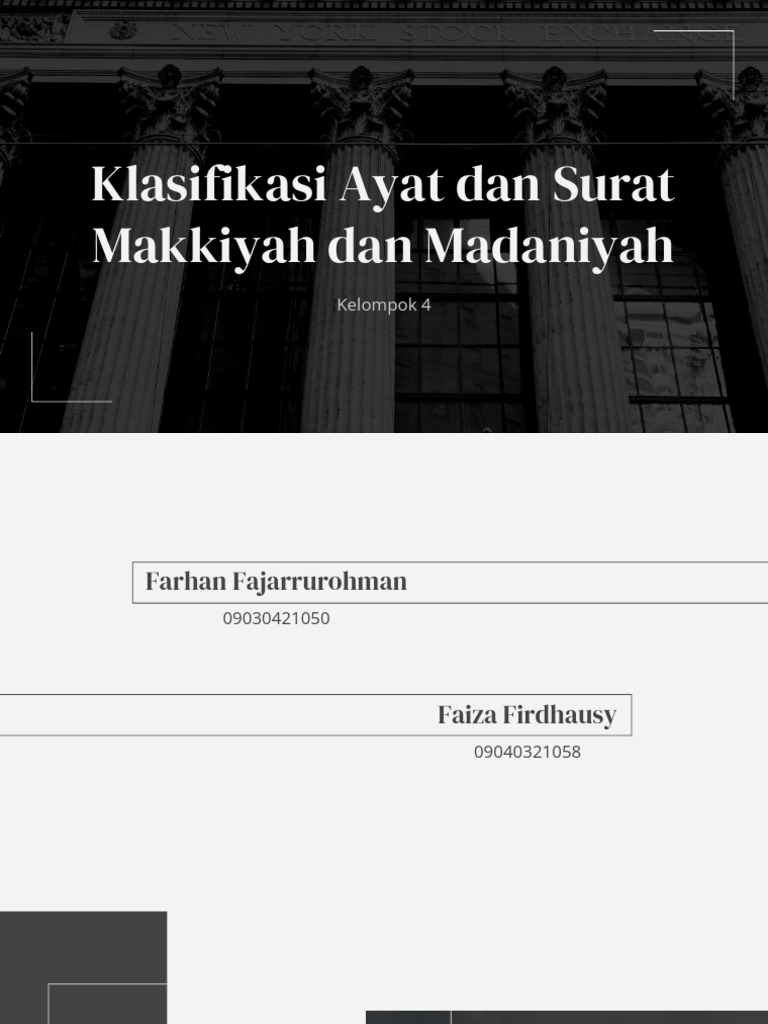 Klasifikasi Ayat Dan Surat Makkiyah Dan Madaniyah | PDF