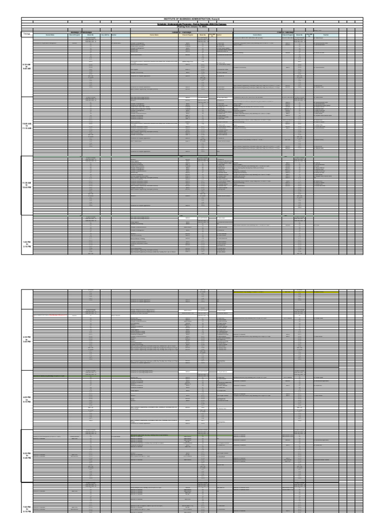 Undergraduate City Campus Schedule Spring Semester 2024 | PDF
